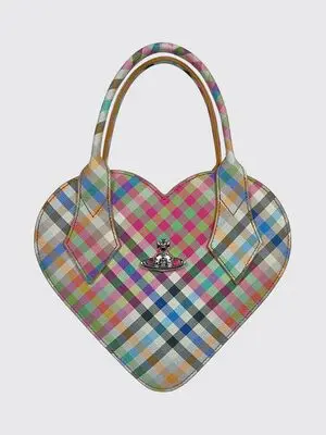 VIVIENNE WESTWOOD Josephine Tartan Heart-shaped Mini Bag With Metal Orb Logo - Multicolor