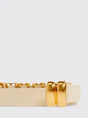 BY MALENE BIRGER Grained Leather Belt With Heart Buckle