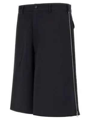 Comme Des Garçons Knee-length Polyester Crêpe Chino Shorts
