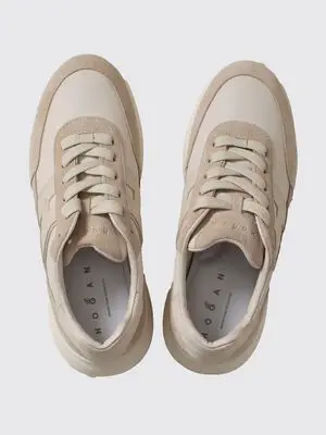 Hogan H709 Suede And Nappa Leather Sneakers - Beige