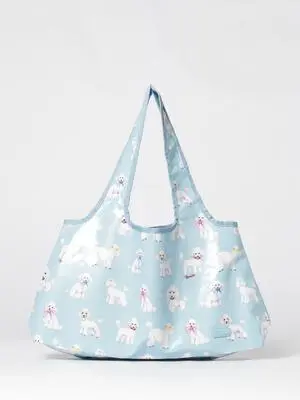 Fiorucci Poodle Print Canvas Tote Bag - Gnawed Blue