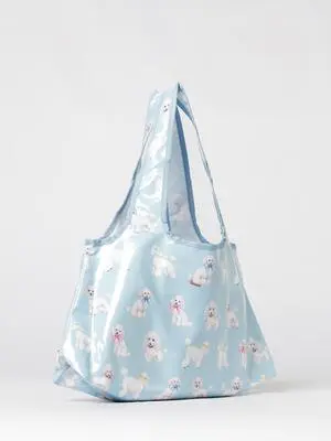 Fiorucci Poodle Print Canvas Tote Bag - Gnawed Blue