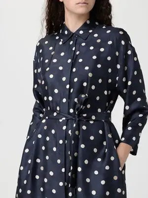 Max Mara Polka Dot Twill Chemisier Dress