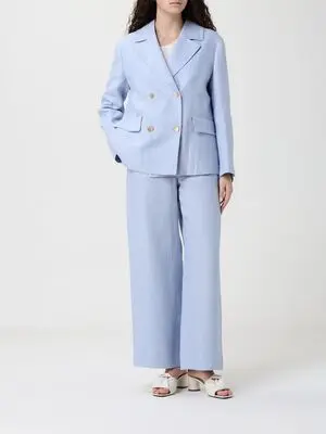 Max Mara Medea Linen Trousers - Blue