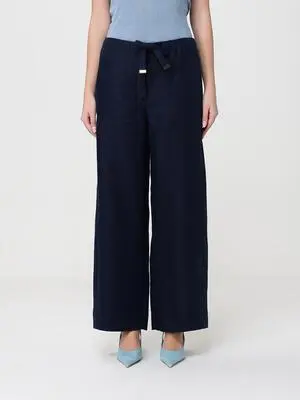 Max Mara Medea Linen Trousers Navy