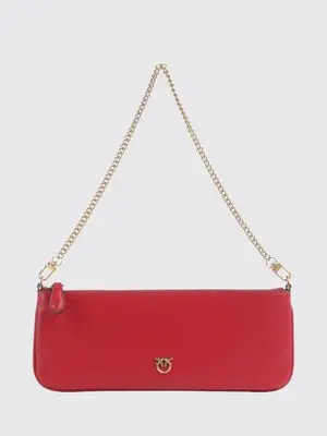 Pinko Mini Half Moon Calf Leather Crossbody Bag - Red