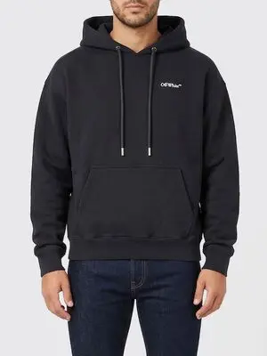 Off-White Cotton Hoodie - Black