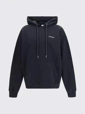 Off-White Cotton Hoodie - Black