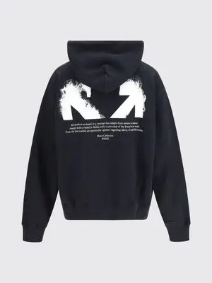 Off-White Cotton Hoodie - Black