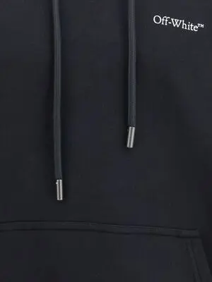 Off-White Cotton Hoodie - Black