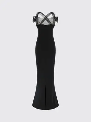 NENSI DOJAKA Tulle Bodice Evening Dress