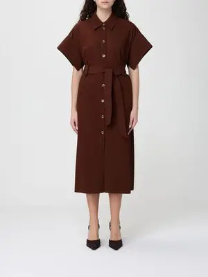 Pinko Belted Shirt Dress - Brown