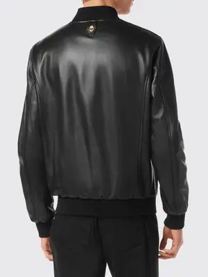 BILLIONAIRE Leather Bomber Jacket