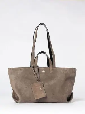A.p.c. Le Drummer Large Suede Bag - Grey