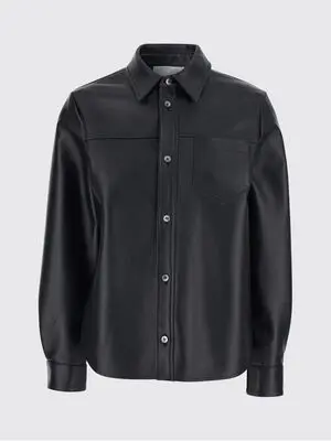 GRIFONI Leather Shirt Jacket