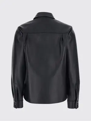GRIFONI Leather Shirt Jacket