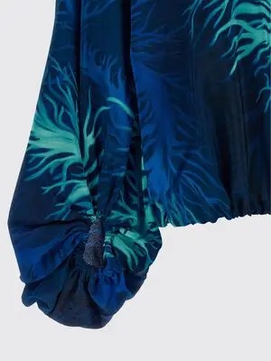 F.R.S FOR RESTLESS SLEEPERS Printed Silk Blouse - Blue