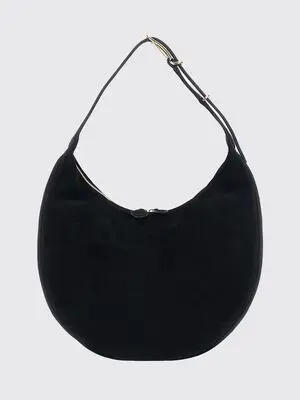 LIFFNER Moon Suede Calfskin Hobo Bag With Double Zip Closure