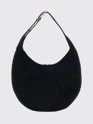 LIFFNER Moon Suede Calfskin Hobo Bag With Double Zip Closure