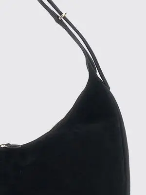 LIFFNER Moon Suede Calfskin Hobo Bag With Double Zip Closure