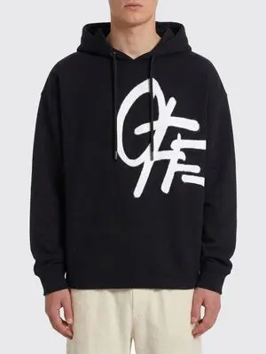 Off-White Cotton Hoodie With Logo - Black