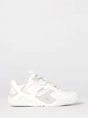 Versace Galaxia Sneakers In Suede And Smooth Leather - White