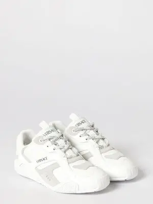 Versace Galaxia Sneakers In Suede And Smooth Leather