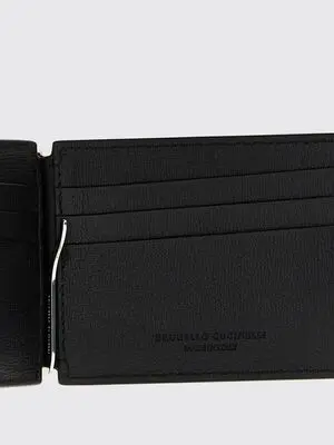 Brunello Cucinelli Bifold Wallet In Goat Leather With Money Clip