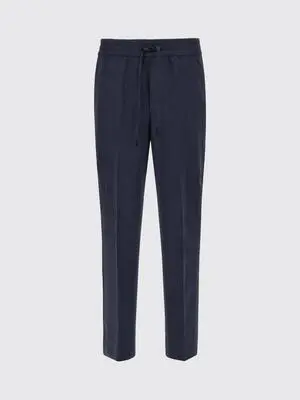 Brioni Linen And Cotton Trousers With Drawstring