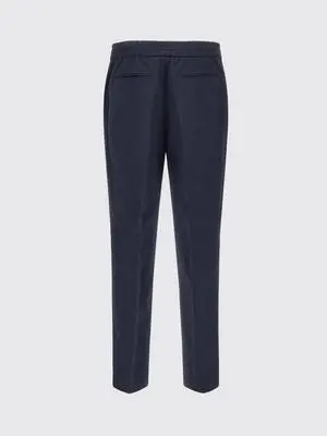 Brioni Linen And Cotton Trousers With Drawstring