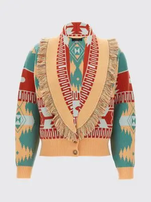 Alanui Icon Wool And Cashmere Cardigan With Ethnic Motif