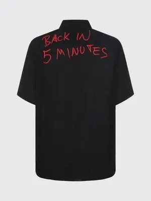 VIVIENNE WESTWOOD Viscose Shirt With Slogan - Black