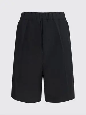 LANEUS Linen Blend Shorts - Black