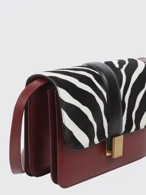 Khaite Blake Zebra-print Pony Hair Crossbody Bag - Red