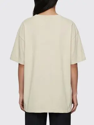 MAISON MARGIELA Cotton Crewneck T-shirt With Numeric Logo - Beige
