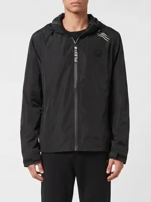 PLEIN SPORT Hooded Windbreaker Jacket - Black