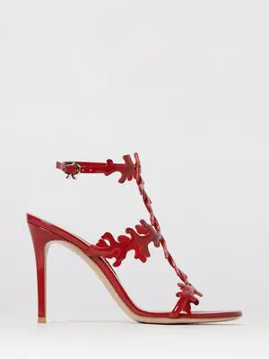 GIANVITO ROSSI Ocean Patent Nappa Sandals - Red