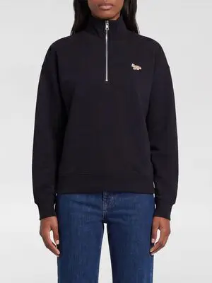 Maison Kitsuné Cotton Sweatshirt With Logo - Black