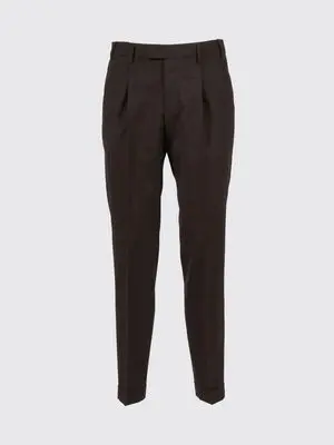PT TORINO Stretch Virgin Wool Tailored Trousers - Brown