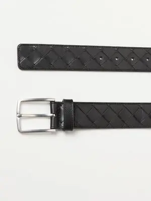 Bottega Veneta Woven Leather Belt - Black