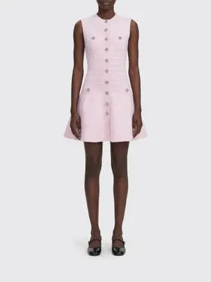 SELF-PORTRAIT Diamond Pointelle Knit Mini Dress