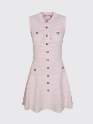 SELF-PORTRAIT Diamond Pointelle Knit Mini Dress