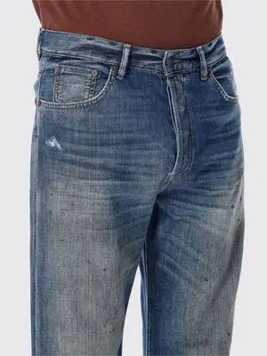 Acne Studios Palazzo Jeans In Used Effect Denim