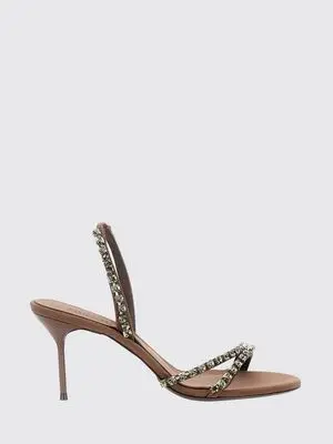 Paris Texas Satin Slingback Diamond With Rhinestones - Grey