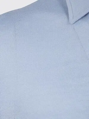 LARDINI Knit Polo Shirt - Navy
