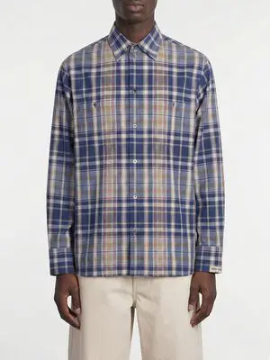 GOLDEN GOOSE Check Cotton Casual Shirt - Blue