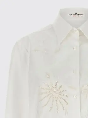 Ermanno Scervino Cotton Shirt With Lace Inserts