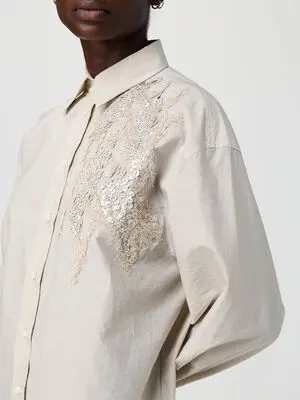 Brunello Cucinelli Cotton Blend Shirt With Sequins