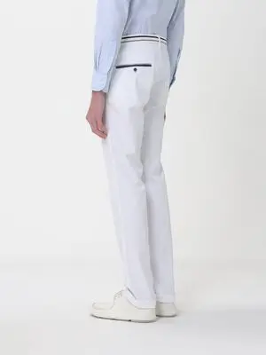 MASON'S Cotton And Wool Blend Chino Trousers - White