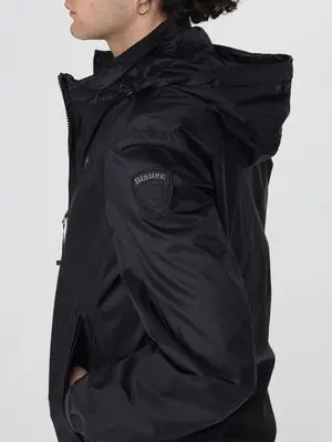 BLAUER. Bomber Jacket With High Collar And Zip Closure - Black